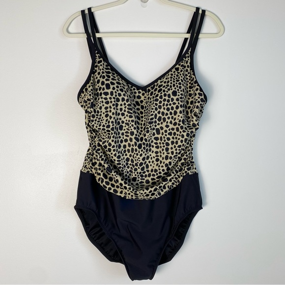 Miraclesuit | Swim | Miraclesuit Animal Print Swimsuit One Piece Black ...